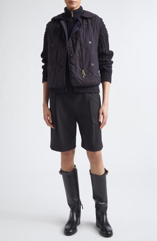 ELEVENTY Belted Stretch Virgin Wool Shorts